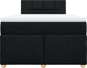 Box spring postel s matrací černá 120x190 cm textil 3286621