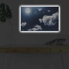 Obraz s LED osvětlením SVIT MĚSÍCE 45 x 70 cm