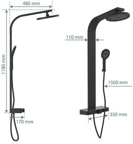 Eisl Sanitär Sprchový komplet s termostatickou baterií Samoa Rain 60576