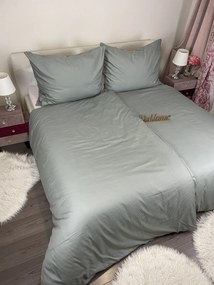 Povlečení damaškové šedé TiaHome - 1x Polštář 90x70cm, 1x Přikrývka 140x200cm