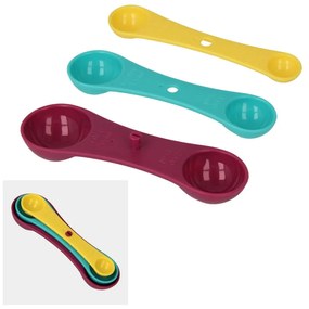 Sada 3 barevných odměrek Metaltex Spoons
