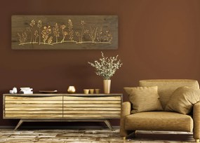 Li-Go "Louka dlouhá" světelný obraz 230V 120x40 cm provedení povrchu: bříza
