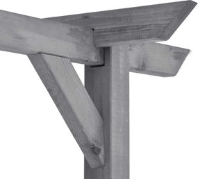 Zahradní pergola šedá 400 x 40 x 205 cm impregnovaná borovice 313568