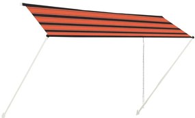 vidaXL Marketos Zatahovací markýza 400 x 150 cm oranžovo-hnědá