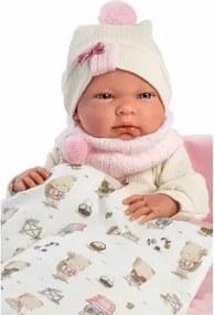 Llorens 73884 NEW BORN HOLČIČKA - realistická panenka miminko s celovi