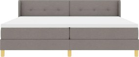 Postel s boxspringem s polštářem Taupe 200 x 200 cm textil 3341318