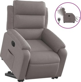 Elektrické zvedací polohovací křeslo taupe textil 3205012
