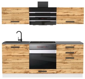 Kuchyňská linka Belini Premium Full Version 180 cm dub wotan s pracovní deskou SOPHIA