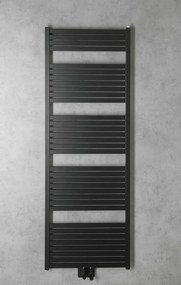 Aqualine, TONDI topné těleso 600x1690 mm, středové připojení, černá matná, DT496T