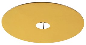 Sametové ploché stínidlo žluté se zlatem 45 cm