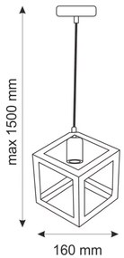 Závěsné svítidlo SWEDEN 1xE27/20W/230V