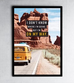 Pixada Travel Road - motivační obraz Velikost: B2 - 50x70 cm, Volba rámu: plakát bez rámu
