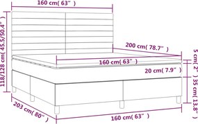 Box spring postel s matrací růžová 160x200 cm samet 3143096