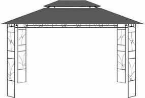 Altán 4 x 3 x 2,7 m antracitový 160 g/m² 313917