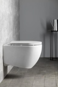 Isvea Infinity závěsná WC mísa 36,5 x 53 cm Rimless keramika bílá 10NF02005