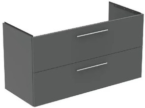Ideal Standard i.Life B - Umyvadlová skříňka, 63x120x51 cm, 2 zásuvky, levá, šedý matný křemen T5586NG