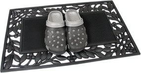Gumová vstupní venkovní čistící rohož Olives, FLOMAT - délka 45 cm, šířka 75 cm a výška 0,9 cm