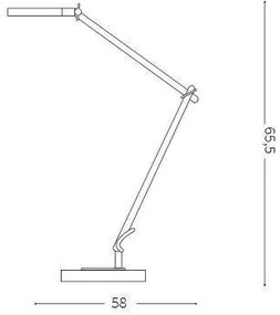 Ideal Lux Stolní lampa Futura tl, v. 65,5cm Barva: Černá