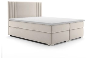 Manželská postel Boxspring 180 cm Morcano (krémová) (s úložným prostorem). 1020331