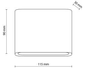 LED Venkovní nástěnné svítidlo ARWENA 2xLED/3W/230V IP54 černá