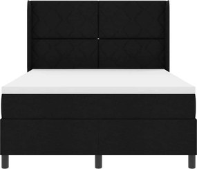 Postel s boxspringem s polštářem Černý 190 x 140 cm textil 3341702