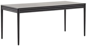 Černý dubový rozkládací jídelní stůl Kave Home Lenon 200-280 x 90 cm