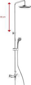 Jika Cubix - Sprchový set s baterií, průměr 20 cm, chrom H3312I70045311