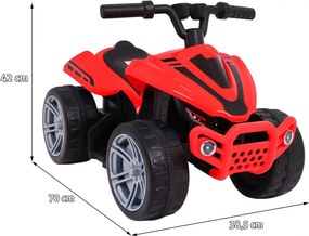 Ramiz Čtyřkolka Little Monster na baterie pro nejmenší červená + pohon 25W