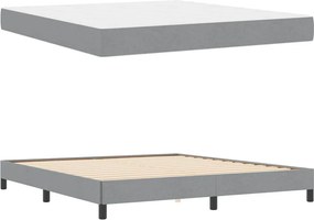 Postel s boxspringem Světle šedá 180 x 200 cm textil 3398507