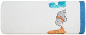 Dětská bavlněná osuška BABY42 Zvířátka 50x90 cm bílá