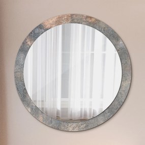 Kulaté dekorativní zrcadlo Vintage beton fi 90 cm