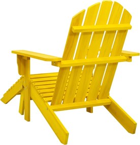 Zahradní židle Adirondack s podnožkou masivní jedle žlutá 315864