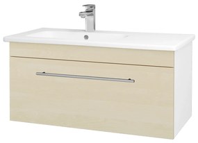 Dřevojas Koupelnová skříň ASTON SZZ 90 Varianta: N01 Bílá lesk / Úchytka T02 / D02 Bříza