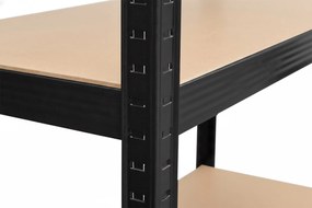 Dílenský regál SUSAA 5 polic 205x120x45 cm černý
