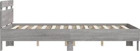 Rám postele s čelem šedý sonoma 135 x 190 cm kompozit 3207446