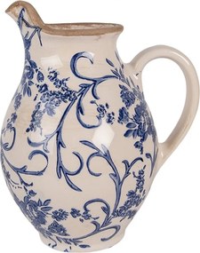 Keramický džbán s modrými květy Henria S - 16*12*19 cm