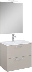Koupelnová sestava s umyvadlem Ceramia Lea 61,5x55x41,7 cm kašmír LEASET60C