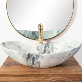 Rea Royal 60 umyvadlo, 60 x 36 cm, napodobenina kamene Granit mat, REA-U8742