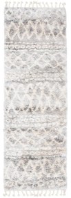 Kusový koberec shaggy Apache světle šedý atyp 70x200cm