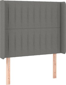 Box spring postel s matrací a LED tmavě šedá 90x200 cm textil 3138446