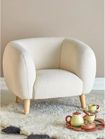 Bílé dětské křesílko z textilie bouclé Cade – Bloomingville Mini
