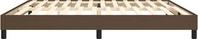 Rám postele s boxspringem tmavě hnědý 200 x 200 cm textil 3120543