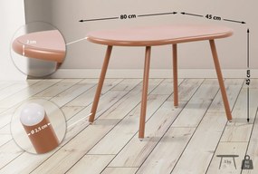 Konferenční stolek Velva - v45 x 80 x 45 cm - Terracotta