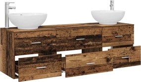 Sada koupelnového nábytku 3 ks Staré dřevo 49,5 x 44,5 x 65 cm 3405897