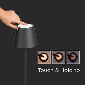 LED Solution Černá LED stojací nabíjecí lampa 500-1300mm 4W IP54 7009