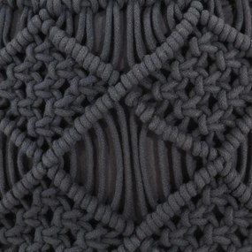Ručně pletený taburet Dekorhome Krémová