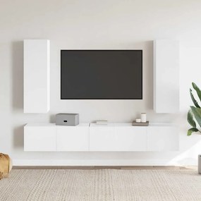 5dílný set TV skříněk bílý kompozitní dřevo 3078655