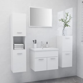 vidaXL Set koupelnového nábytku dřevotříska [3071364] Barva: Bílá