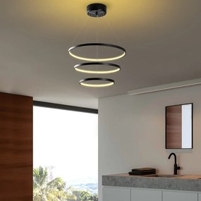 Černé LED závěsné svítidlo ø 50 cm Simit – Opviq lights