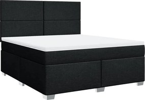 Box spring postel s matrací černá 180x200 cm textil 3290562